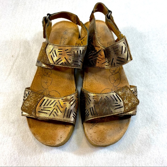 Josef Seibel | Shoes | Joseph Siebel Bronze Leather Tonga Sandals ...